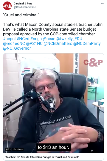 “Cruel and Criminal” – About The NC Senate Education Budget Proposal ...
